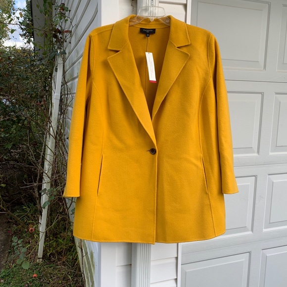 Talbots | Jackets & Coats | Nwt Talbots Yellow Wool Double Faced ...